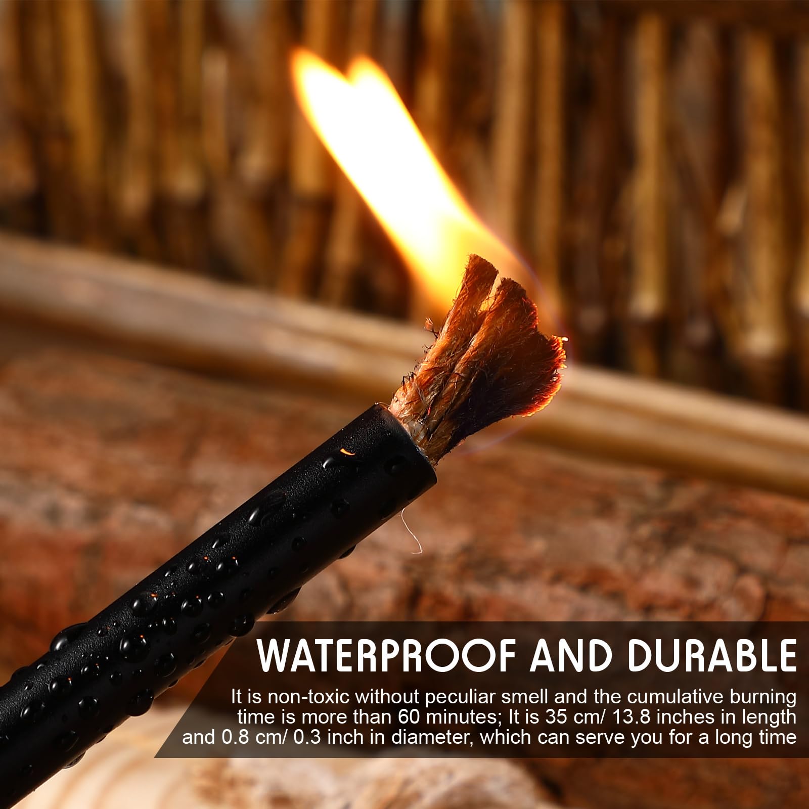 10 Pcs Tinder Fire Starter Rope with 10 Pcs Survival Wick Cord Tinder Aluminum Sleeve Tinder Tube Waterproof Wax Wick Fire Starter Accessory for Fire Starting Camping Hiking Trekking Outdoor Adventure