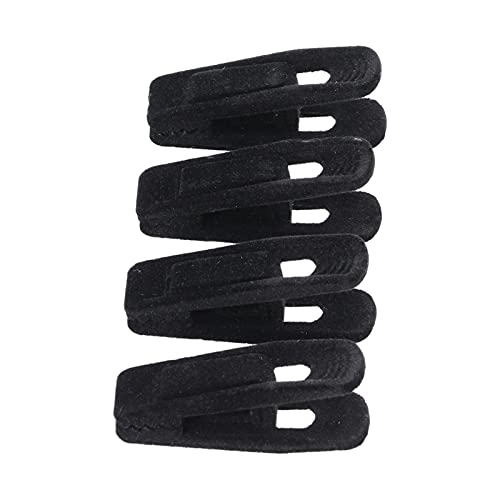 10PCS Flocking Hanger Clips Non Slip Velvet A Clip Pants Hangers Clip Skirt Hanger for Pants Skirt Business Suit Socks Black(黑色)