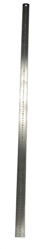 1 Meter Stainless Steel Ruler with Stamped Centimeter and Millimeter Graduations - Eisco Labs