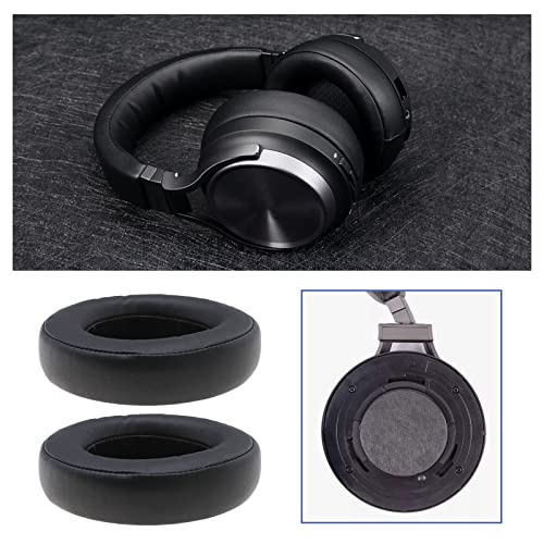 1 Pair Earpads Ear Cushions Protein Leather Memory Foam Replacement Repair Parts Compatible with Corsair Virtuoso RGB Wireless SE Headphones Black