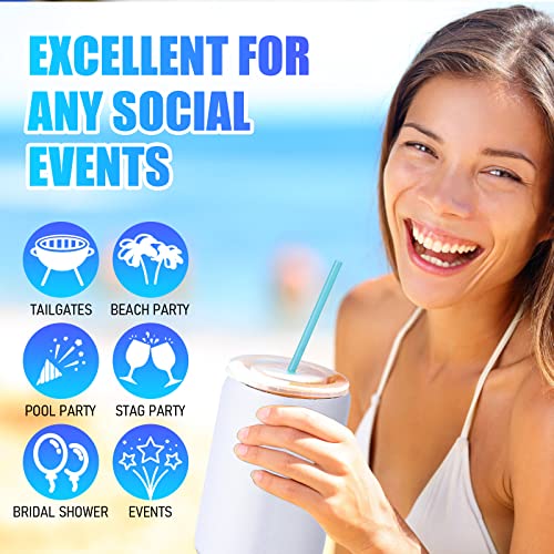 100 Pack White Blank Can Cooler Sleeves Neoprene Insulated Beer Sleeves for Can Cooler Sleeves Personalized Sublimation Sleeves for Soda Drink Water Bottle Birthdays Weddings Bachelorette Party