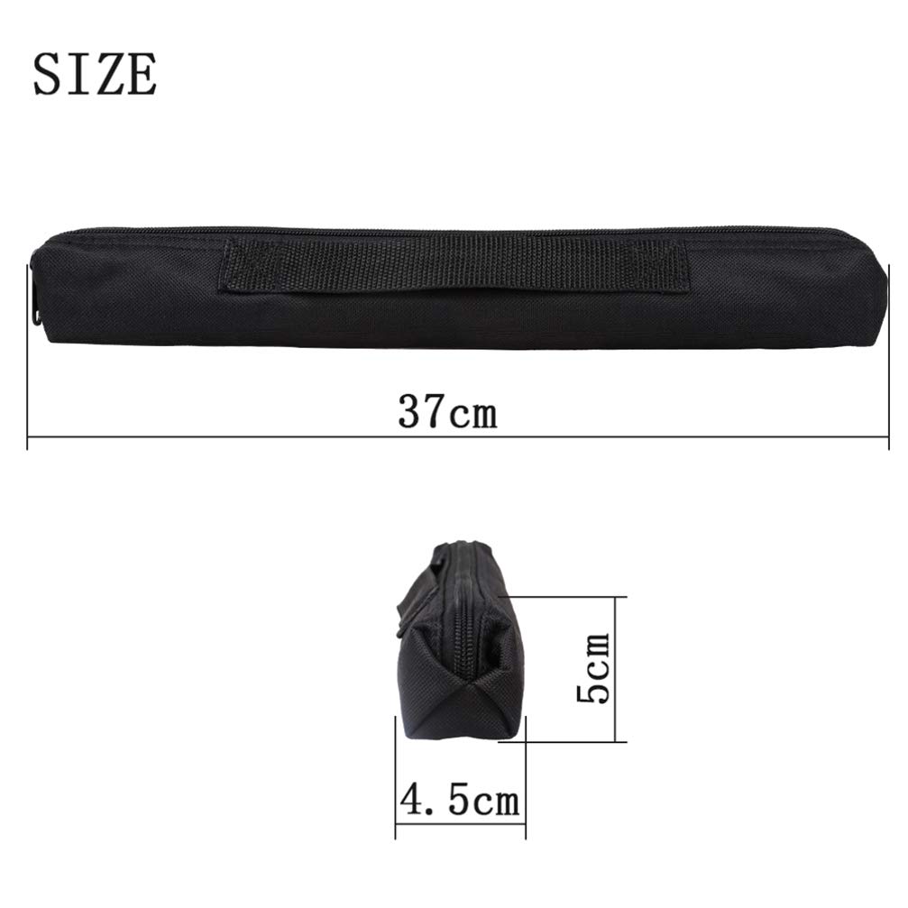1 pc Flute Storage Bag, Portable Oxford Fabric Black Vertical Flute Case for Outdoor Home