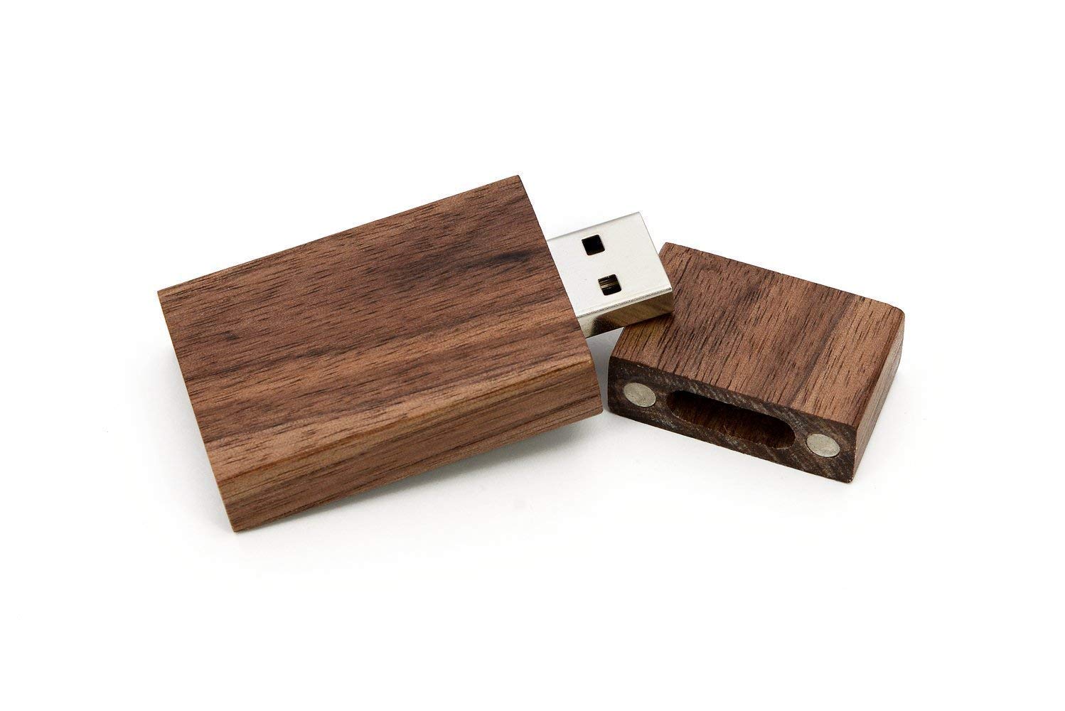 10 Pack Rectangle Walnut Wood 2.0/3.0 USB Flash Drive USB Disk Memory Stick with Wooden (16GB/2.0)