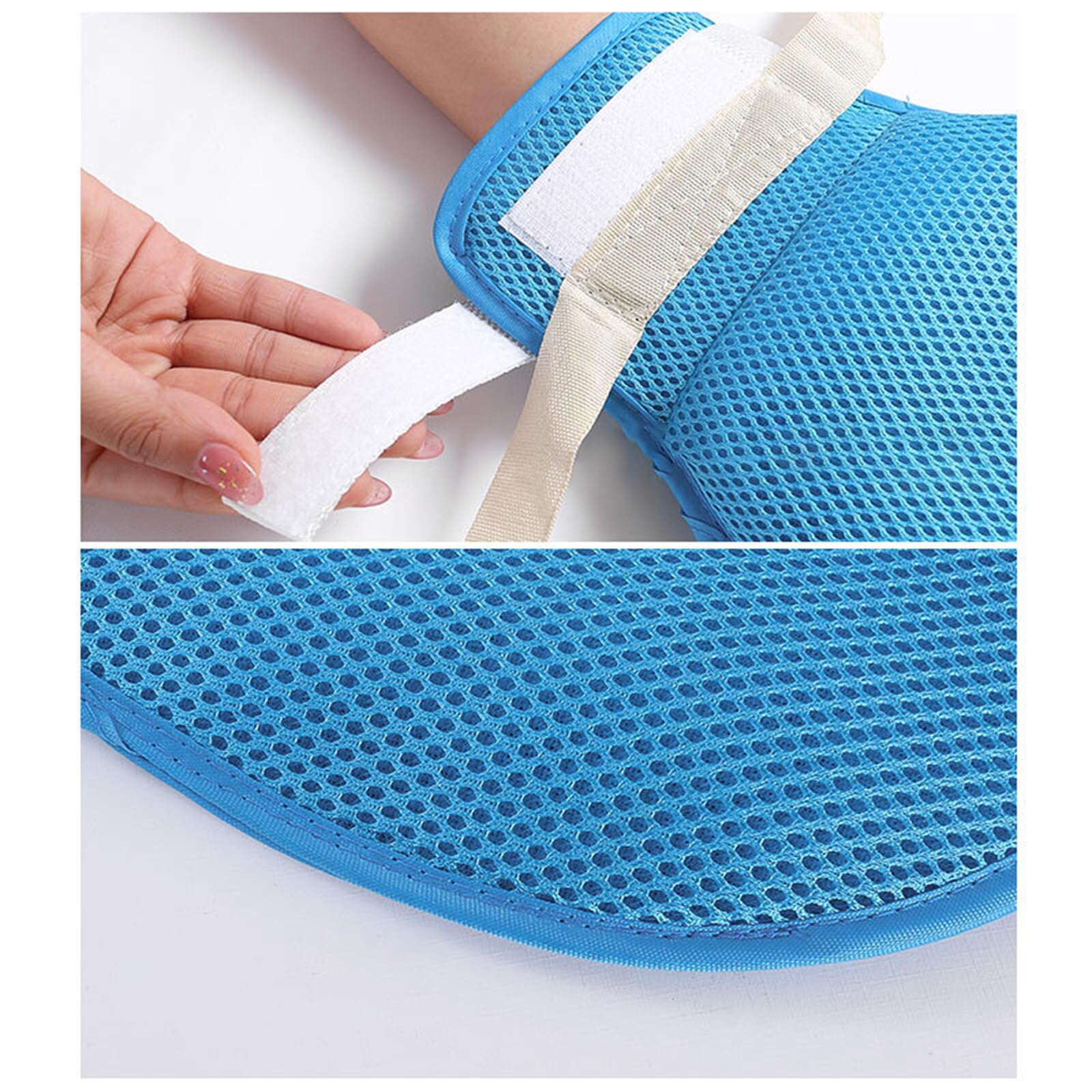 1 Pair Hand Fixed Restraint Glove, Dementia Safety Restraint Gloves Hand Infection Protectors with Top Zipper Breathable Adjustment Injuries Anti Scratch Hand Glove for Elder Patient