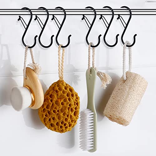 10 Pack Heavy Duty S Hooks for Hanging,3.5 inch Plant Hooks With Safety Buckle,S Shaped Hooks Kitchen Pot Rack Hooks Closet Hooks for Hanging Plants, Clothes, Kitchen Utensil, Pots and Pans, Bags