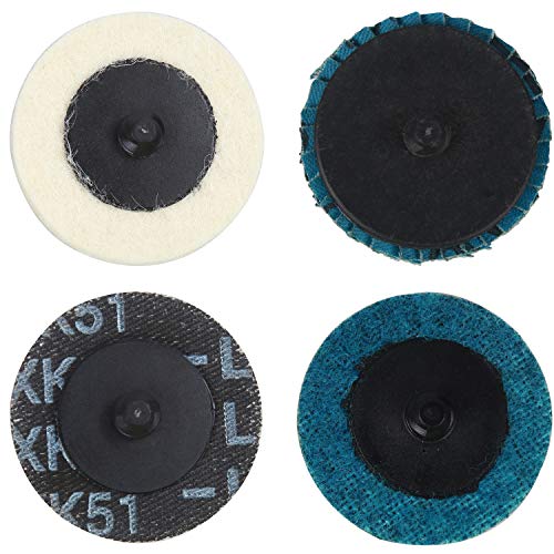 1/4 inch Angle Air Die Grinder,20000 RPM, 90 Degree Angled Air Die Grinder,with 4 pcs 2" Roll Lock Sanding Discs, Polished Color Pneumatic Angle Die Grinder