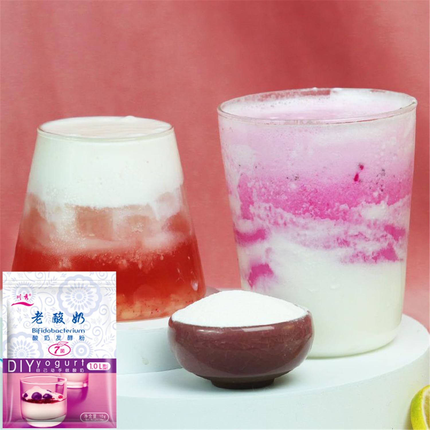 1 Pack 10g HomeMade Yogurt Yeast Starter Make Good Batches Of Quality Probiotic-Dense Plain Vegans Yogurt Powder Natural Yogurt Fermentation Powder