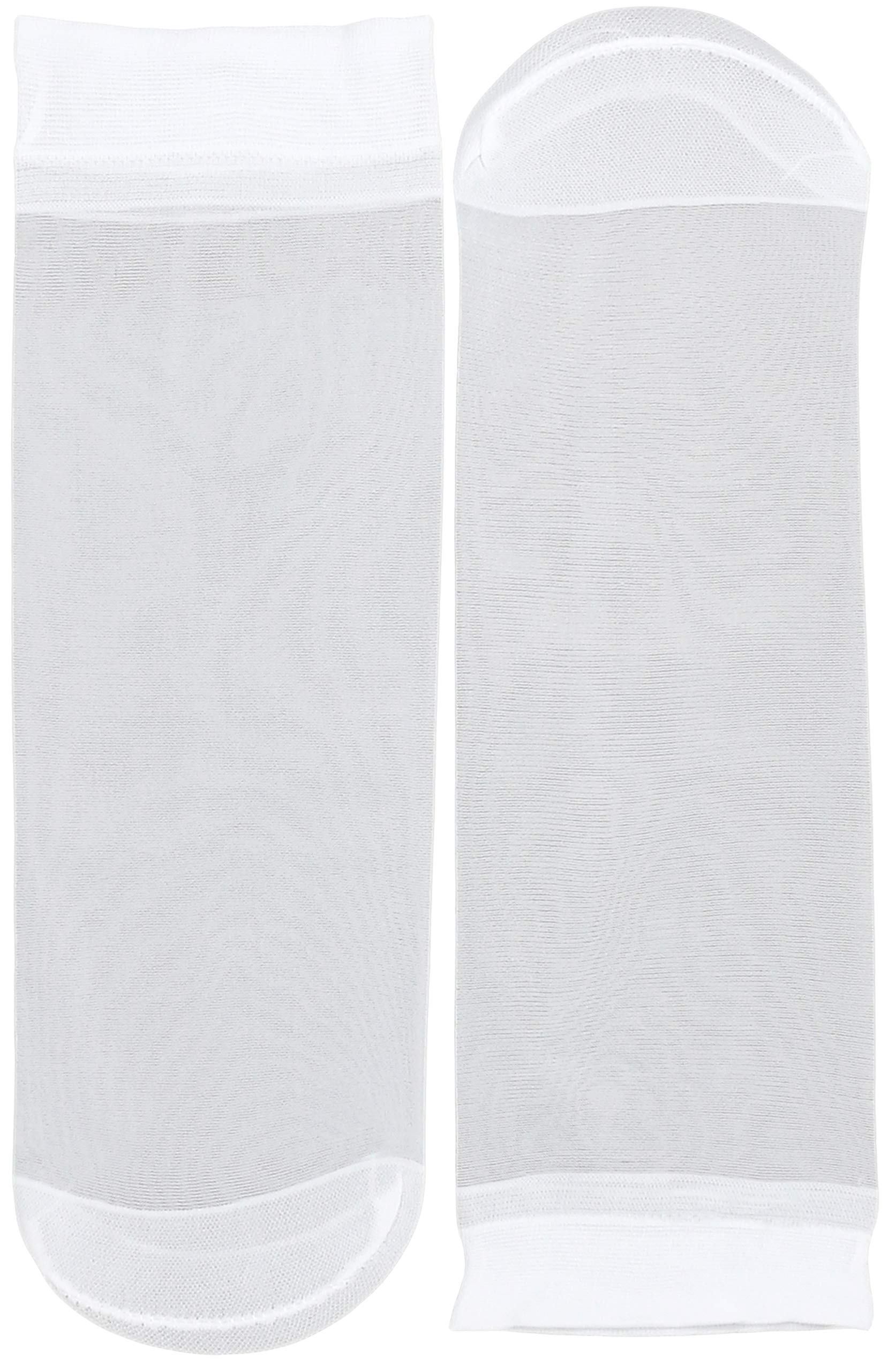 10 Pairs Women's Soft Ankle High Sheer Socks Hosiery (10Pairs White)