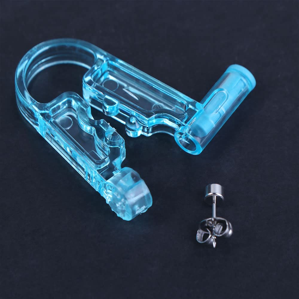 1 pcs Ear Piercing Tool,Disposable Nose Ear Piercing Tool Stainless Steel Ear Piercer Machine for Men Women (C)