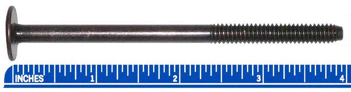 1/4" - 20 TPI x 100mm (3-15/16") Hex Drive Button 17mm Diameter Head Furniture Bolts Dark Bronze Finish (4 Pieces)