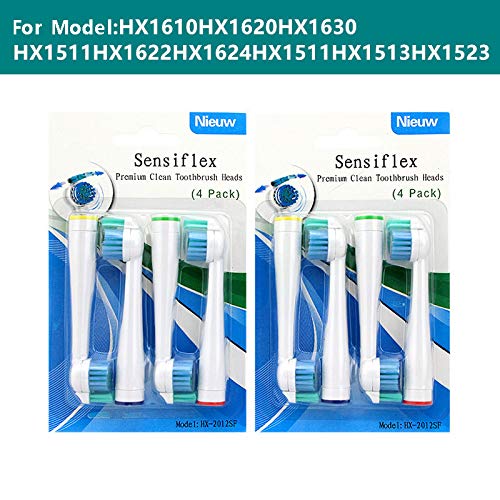 12 Pcs Generic Electric Toothbrush Heads for Sonic are Sensiflex HX2014 Generic Compatible with HX2014/HX1610 /HX1620/ HX1630/HX2012SF