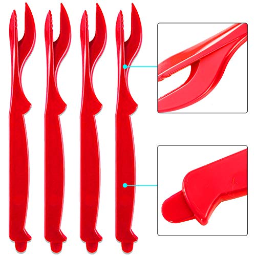 13 Pieces Crab Leg Crackers Set Including 4 Nut Crackers, 4 Lobster Shell Forks, 4 Stainless Steel Forks and 1 Portable Bag, Crab Crackers and Tools, Dishwasher Safe