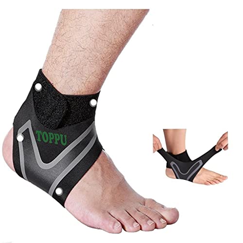 1 Pair Ankle Brace Ankle Support for Women & Men Ankle Wrap for Sprained Ankle Plantar Fasciitis&Achilles Tendonitis with Adjustable Strap Compression Sleeve Ultra Thin for Most Shoes 1 Size Fits All