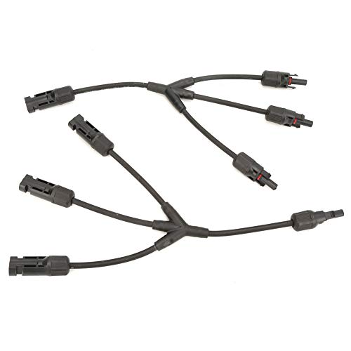 1 Pair Y Type Branch Connector, Renewable Energy Solar & Wind Power Parts & Accessories Waterproof Extension Cable PV Wire Adapter Solar Panel Cable