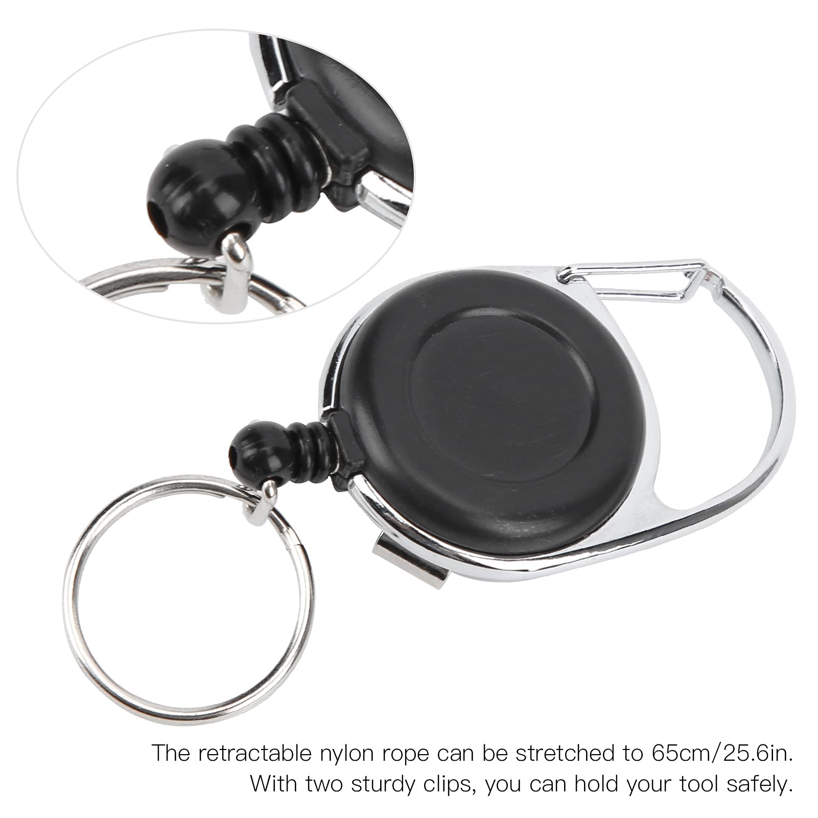 01 02 015 Fly Fishing Tool Retractor, Steel Wire Retractor Reliable Retractable for Fly Fishing