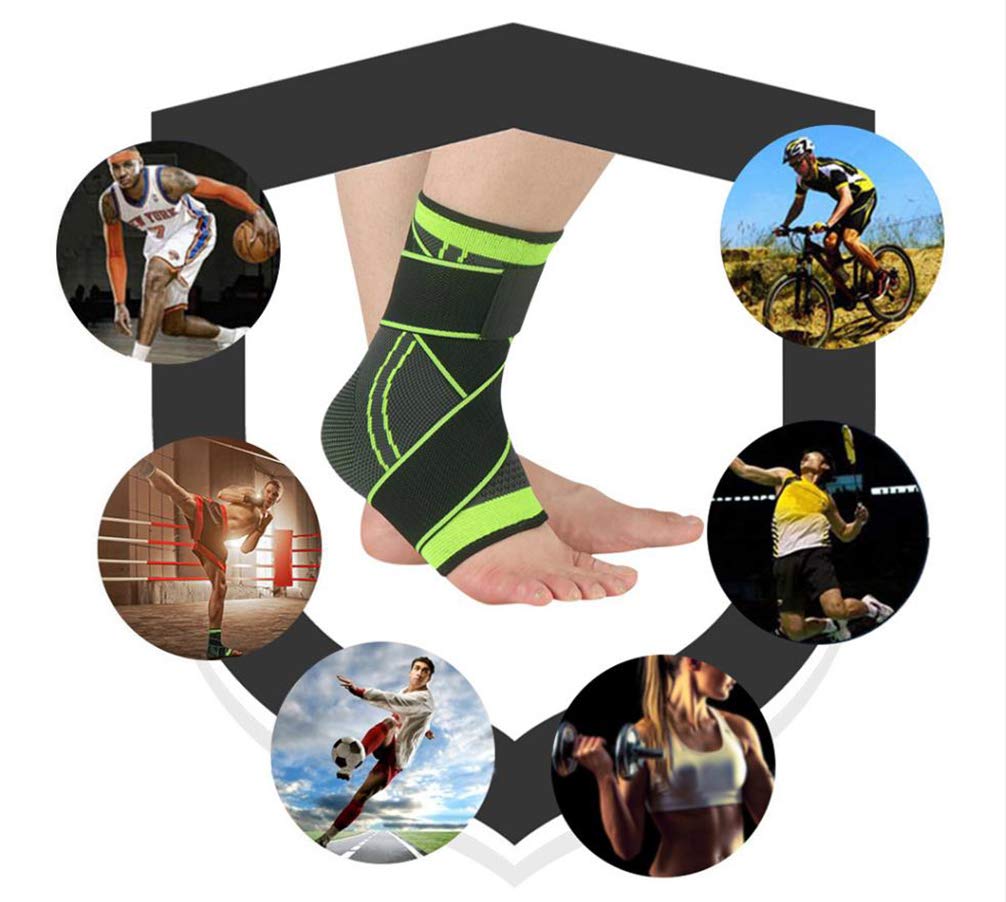 1 Pair Ankle Brace Protector Sleeves Adjustable,Alleviate Achilles Tendon Pain, Sprain, Sports Injury Healing Stabilizer