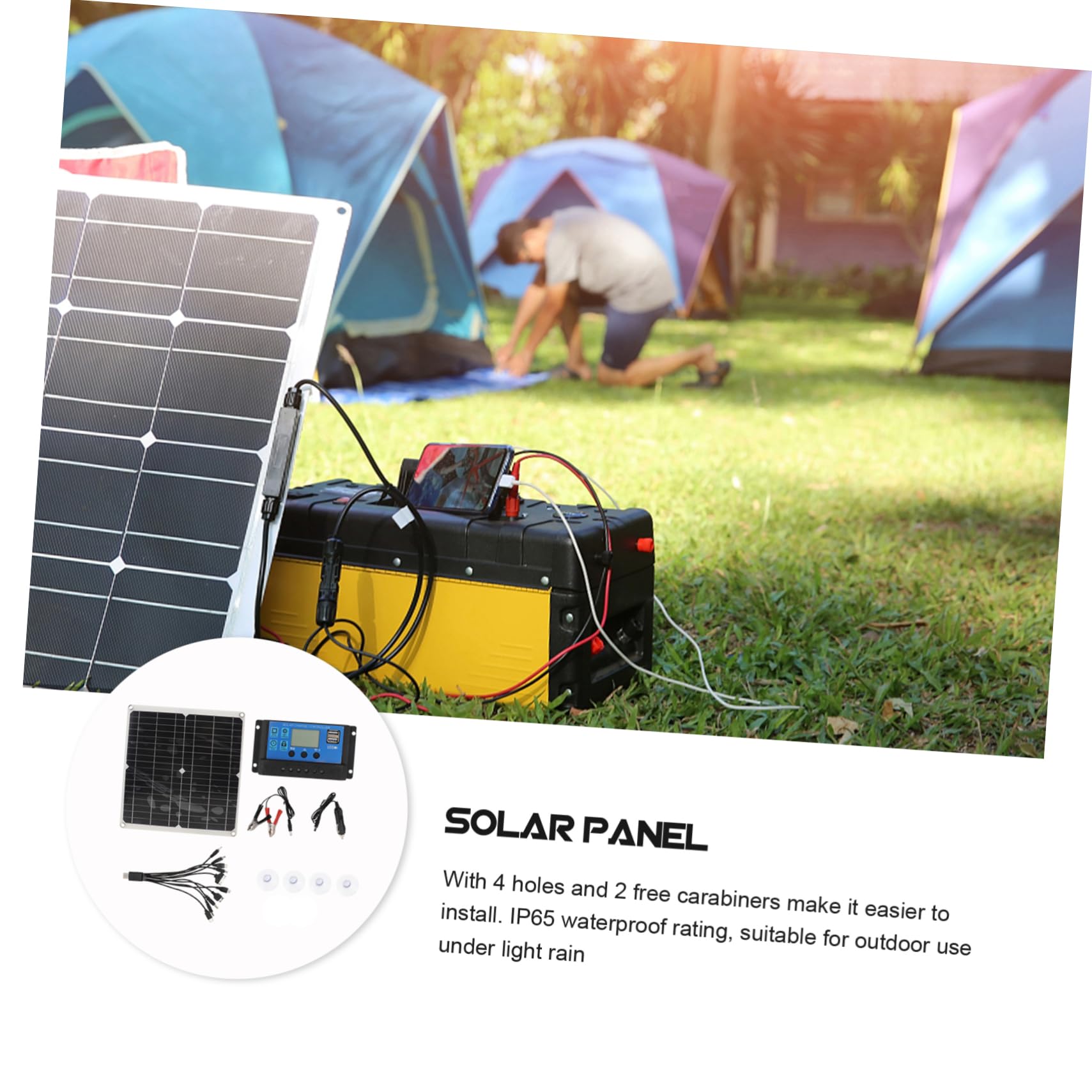 1 Set Solar Panel Controller Set Solar Panel with Controller Crystal Silicon Solar Cell Panel car Chargers Battery for car crystalline Solar Panel Mono Solar Panel Solar Charger v5