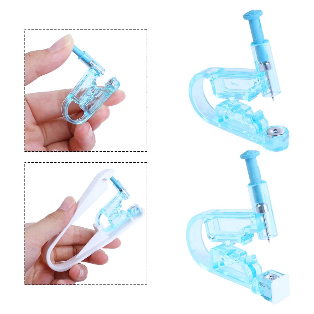 1 pcs Ear Piercing Tool,Disposable Nose Ear Piercing Tool Stainless Steel Ear Piercer Machine for Men Women (C)