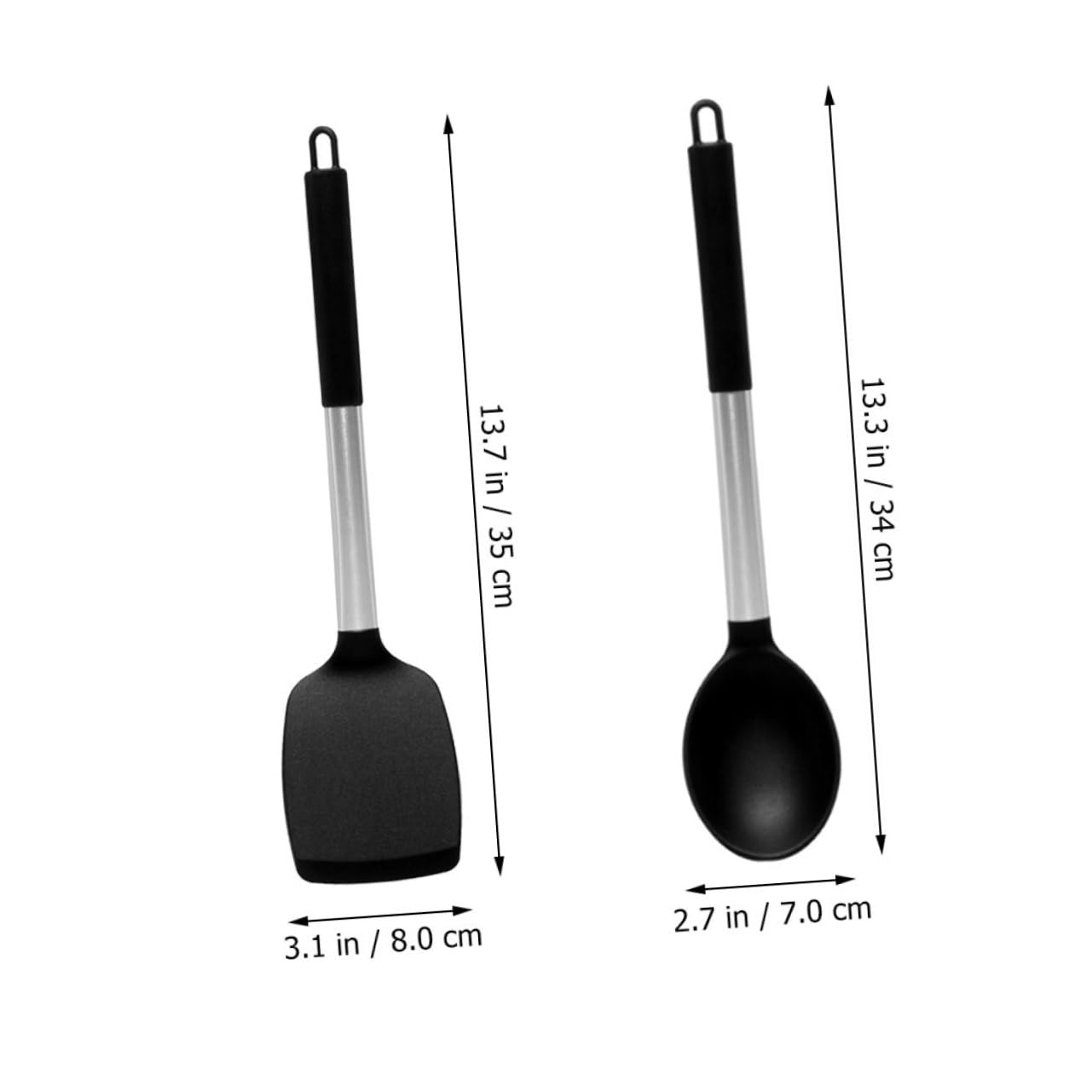 1 Set kitchen set stainless steel cookware silicone kitchen utensils non-stick utensils frying utensils dinnerware+sets stainless steel cooking utensils cooking spatula rice scoop