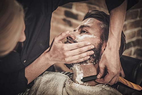 100 BLADES + Facón Professional Vintage Straight Edge Barber Razor - Salon Quality Cut Throat Shavette