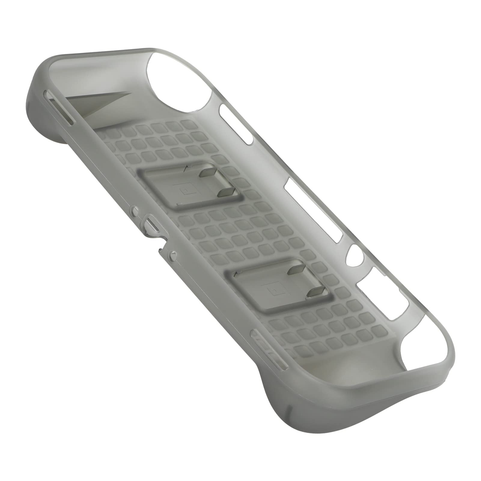 01 02 015 TPU Protective Case, Half Packed Protective Shell Case Elastic 2 Game Card Slots Ergonomics for Switch Lite(Grey)