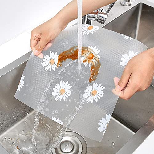 1 Roll Cabinet Liner Shelf Liner Kitchen Table Mat EVA Daisy Cupboard Drawer Mat Waterproof Cabinet Mat Anti-Slip Refrigerator Pad(60x200cm-Fish)