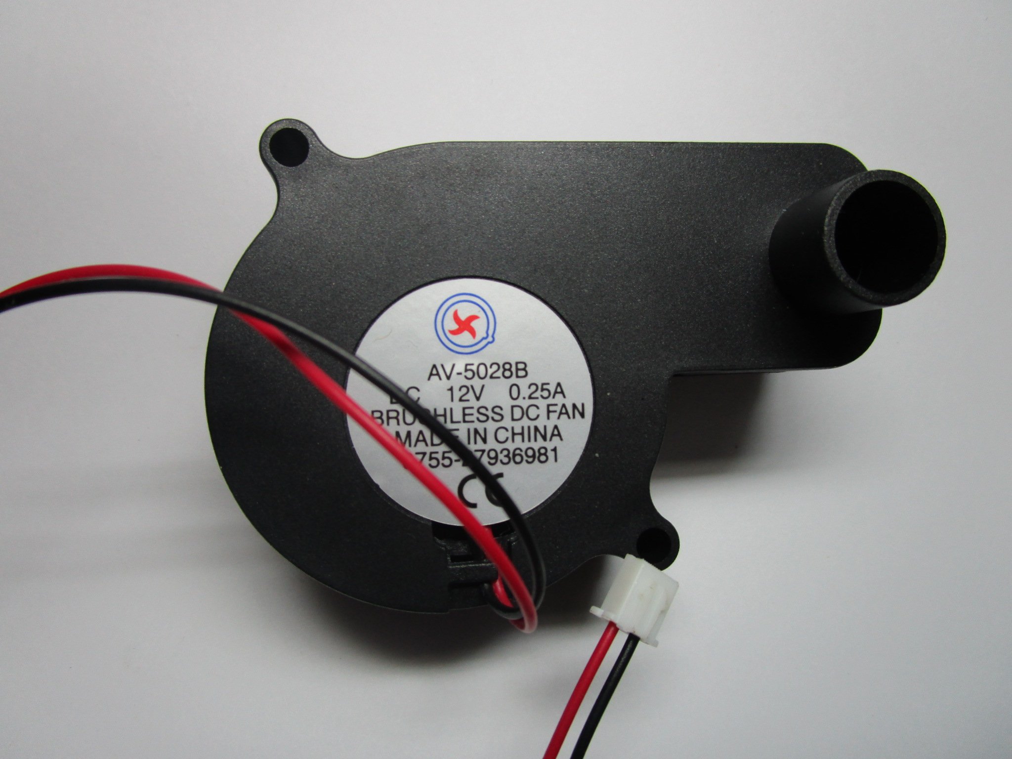1 pcs Brushless DC Blower Fan 5028B 12V 2 Wires Black Color 50x28mm Ball-Bearing Skywalking