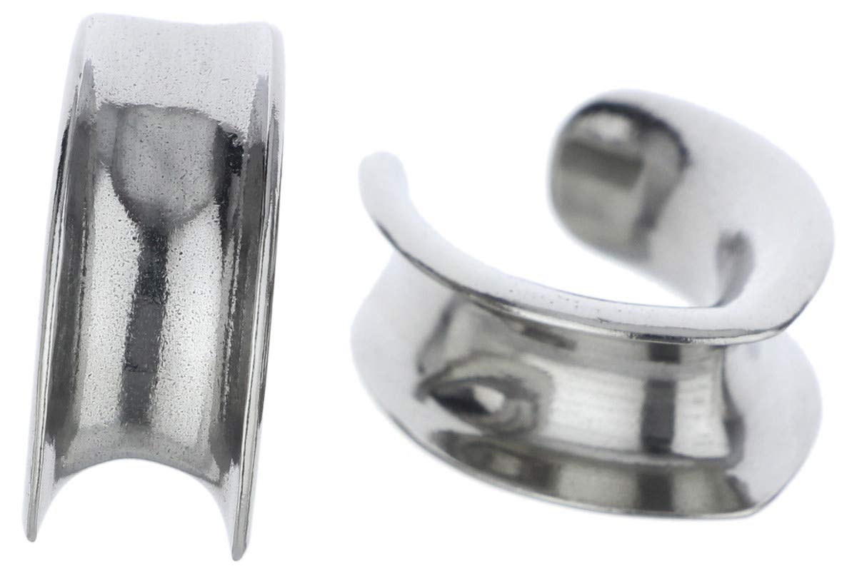 1 1/8 inch 28mm 316L Surgical Steel Teardrop Ear Weights Saddle Hanger Spreader Gauges Piercing Tunnels Plugs Stretching Kit