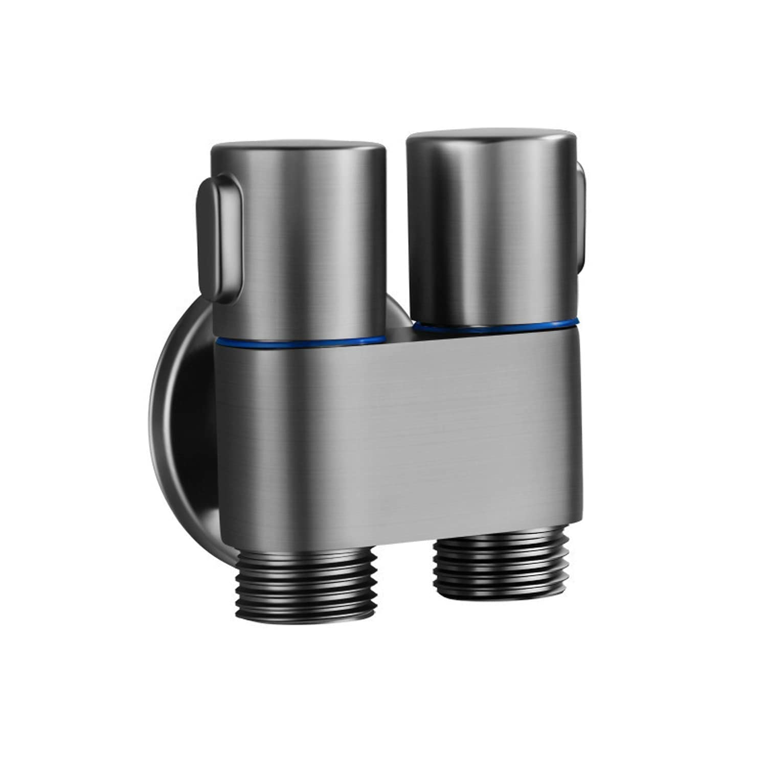 1-in-2-out Dual Control Valve,Dual Control Valve With Multiple Ports,High-performance 1-in-2-out Control Valve,Dual Control Valve For Bidet And Shower (Grey)