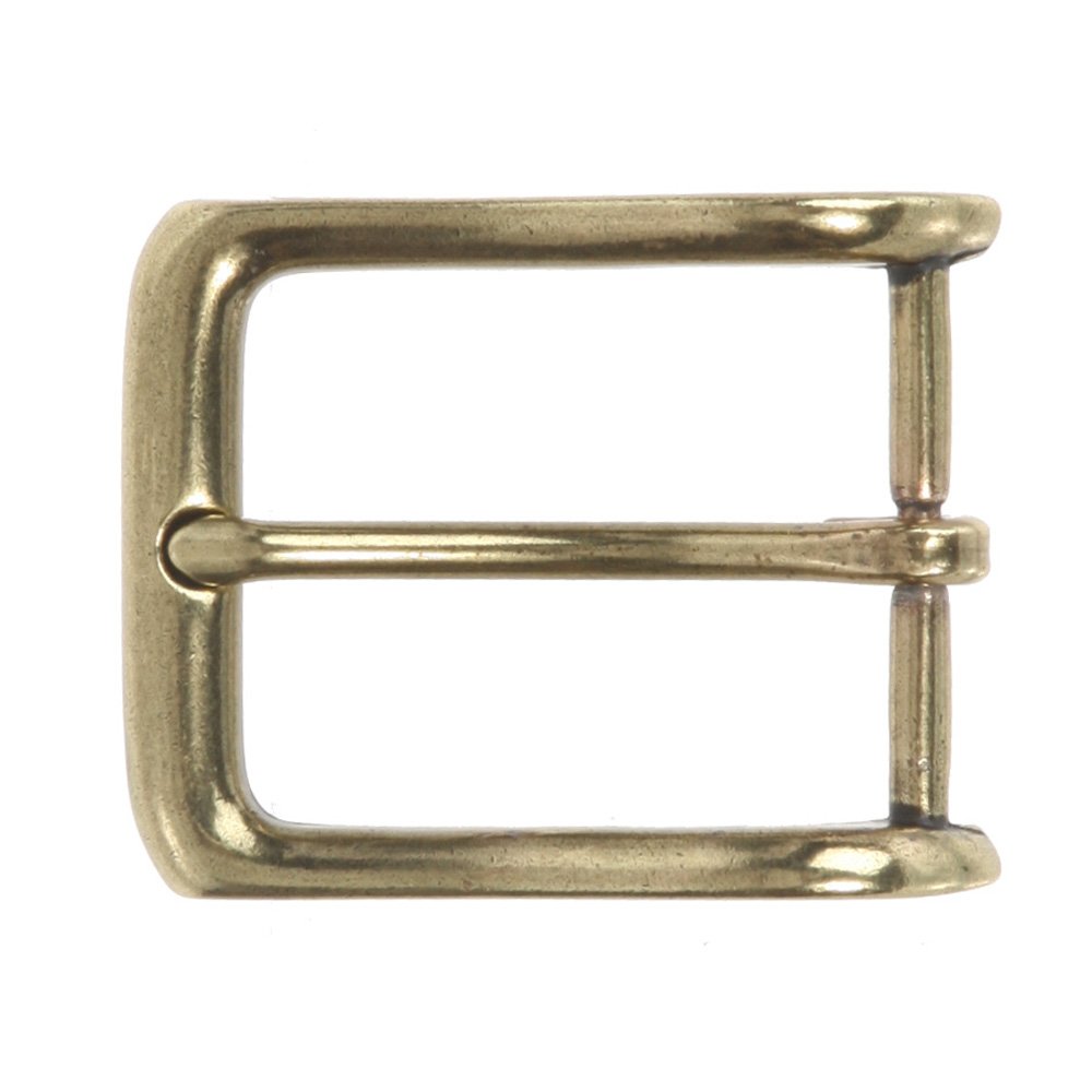 1 3/8" (35mm) Nickel Free Single Prong Rectangular Belt Buckle, Brass