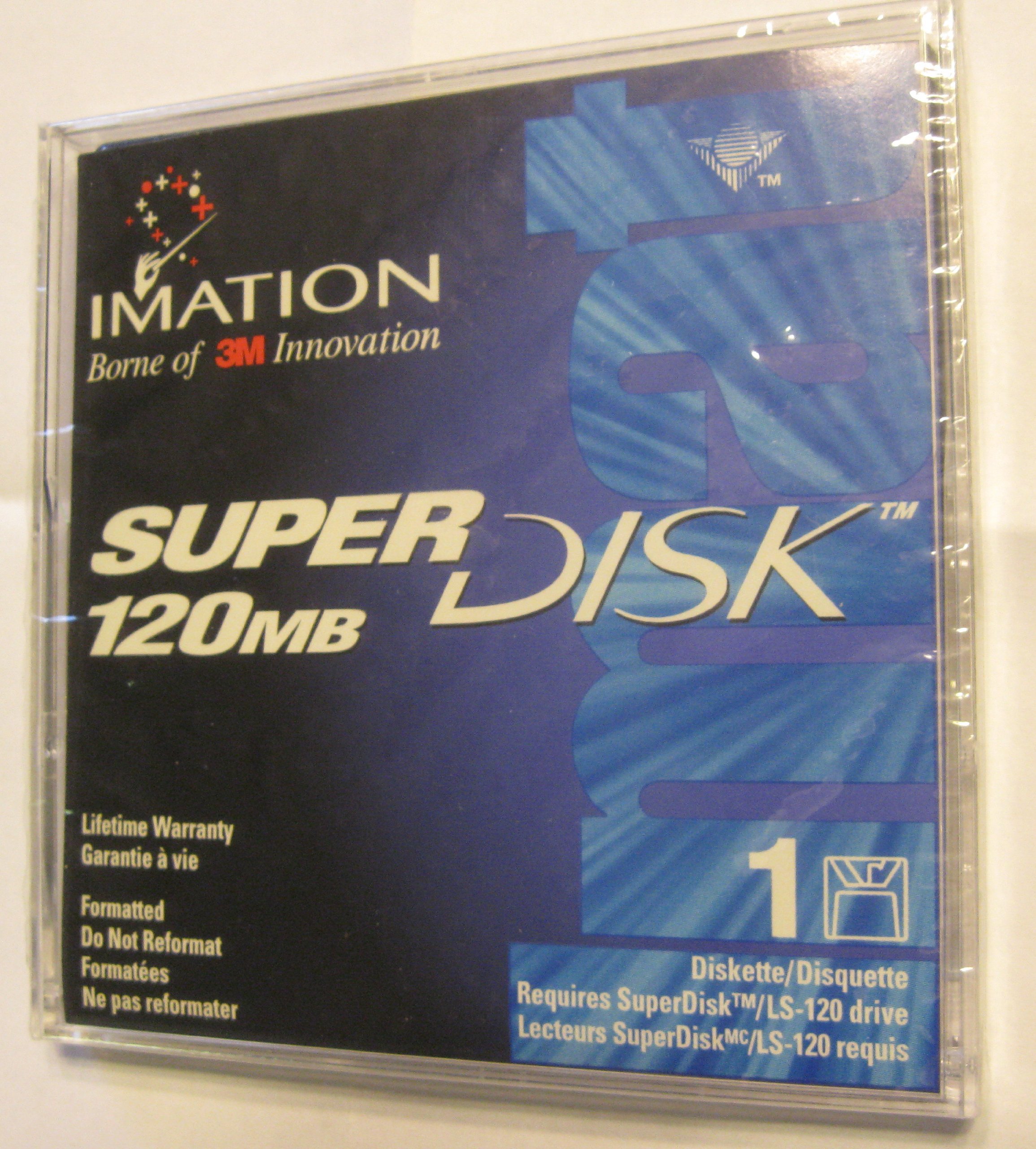 1-pack Superdisk 3.5in 120MB Pre-fmt (ls 120)