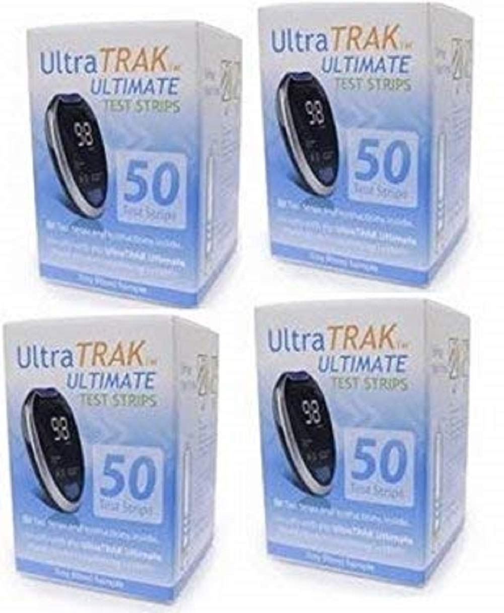 200Ct Test Strips Plus Free Ultra Trak Ultimate Meter, 4 Boxes 50 Strips Plus 1 Free Meter