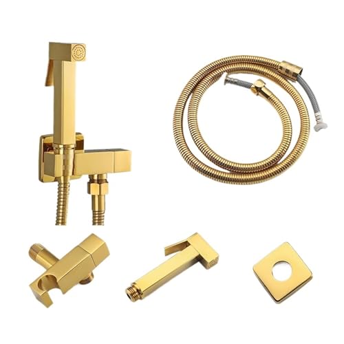 1 Pcs Brass Bidet Faucet Handheld Toilet Bidet Sprayer Hygienic Shower Toilet Faucet Single Cold Water Faucet Self Cleaning (Color : A5071) (A5071G)