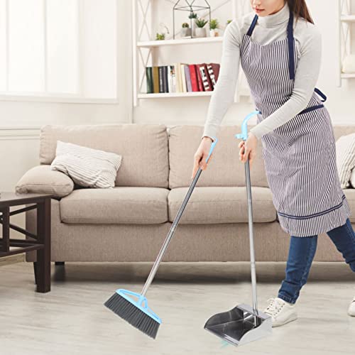 1 Set Stainless Steel Trash Shovel Trash Cleaning Shovel Garden Dustpan Garbage Sweeping Tool Broom and Dustpan Kitchen Stainless Steel + Plastic Office Small Broom Handheld