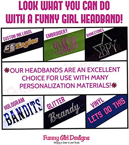 1 DOZEN 2 Inch Wide Cotton Stretch Headbands (Official Funny Girl White)