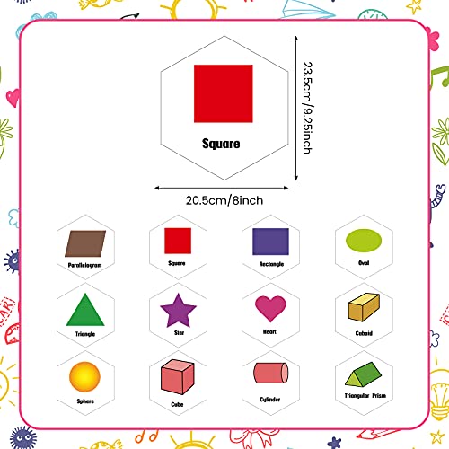 12 Pieces Shape Hex Wall Decals Removable Wall Decals Wall Stickers for Kids Nursery Bedroom Living Room Decoration