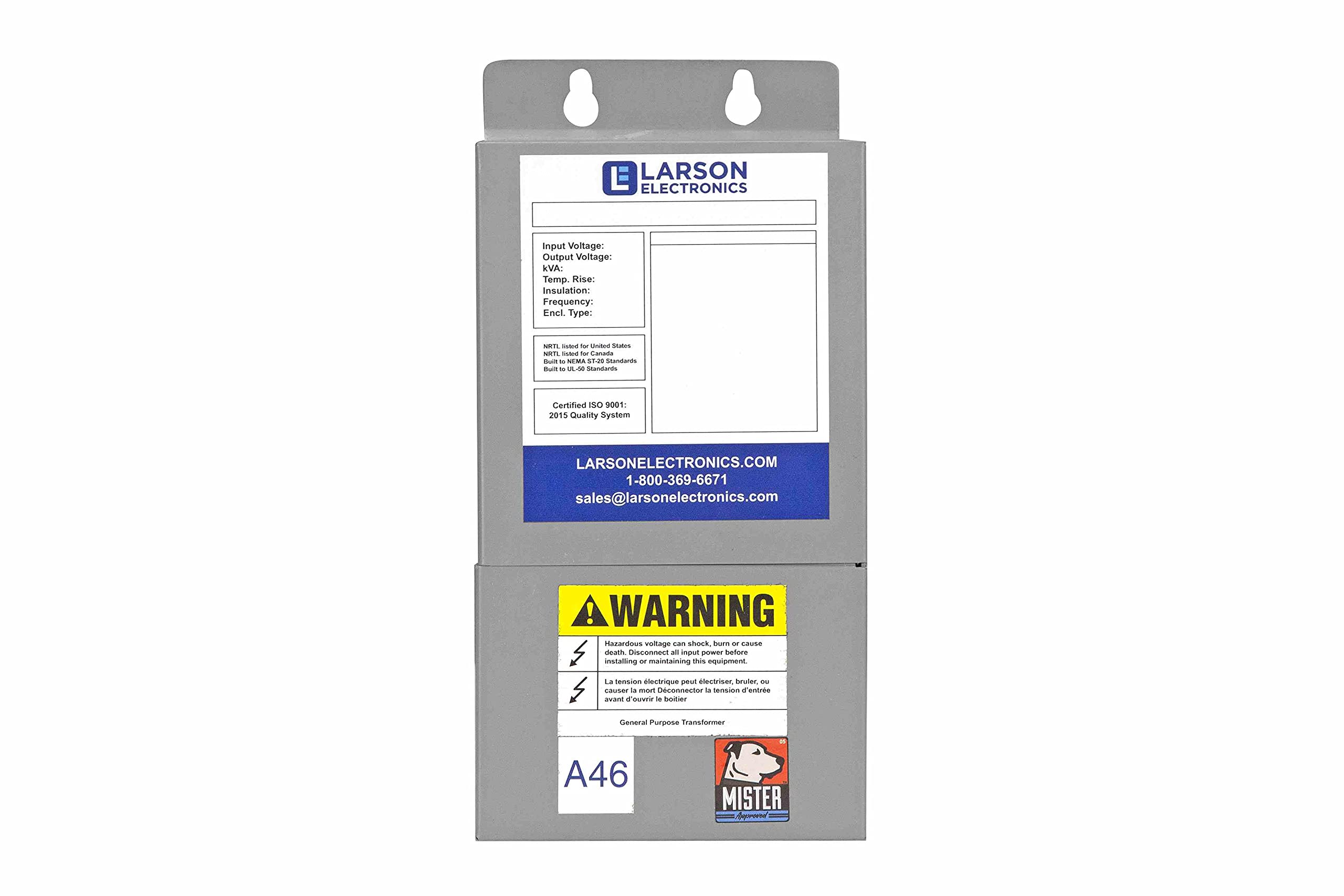 1-Phase Buck/Boost Step-Up Transformer - 208V Primary - 230V Secondary - 18.6 Amps - 50/60Hz