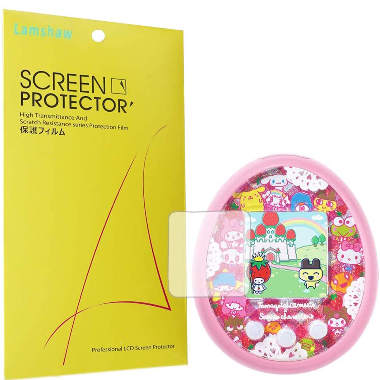 200Pcs Compatible for Tamagotchi Meets Screen Protector, Blueshaw Full Coverage PET Clear Film Compatible for Tamagotchi Meets (6 )