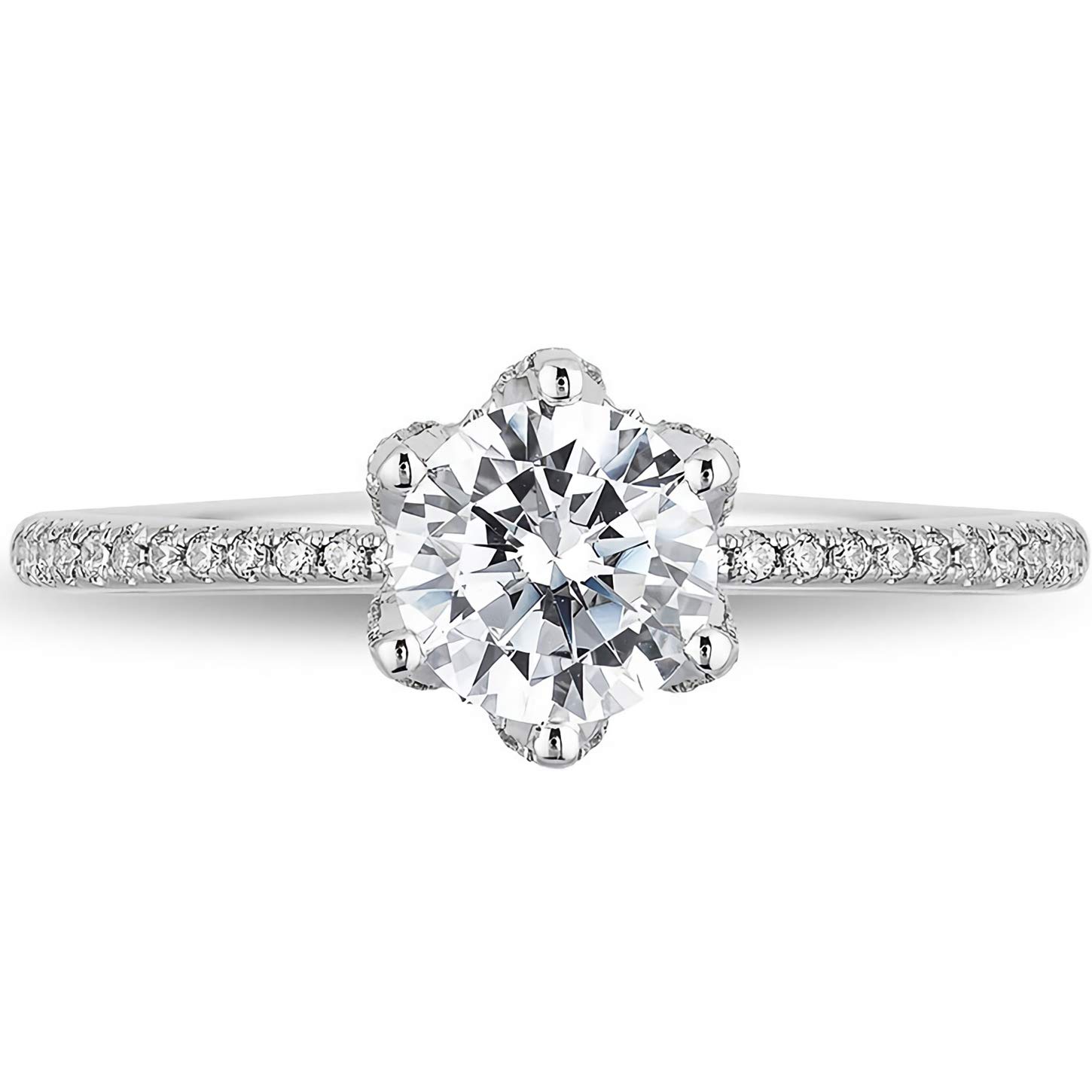 1-1/5 Carat (ctw) Bridal Set Moissanite Engagement Rings for women Platinum Plated Silver Ring Moissanite Rings (31)