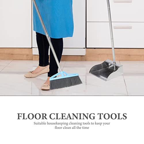 1 Set Stainless Steel Trash Shovel Trash Cleaning Shovel Garden Dustpan Garbage Sweeping Tool Broom and Dustpan Kitchen Stainless Steel + Plastic Office Small Broom Handheld