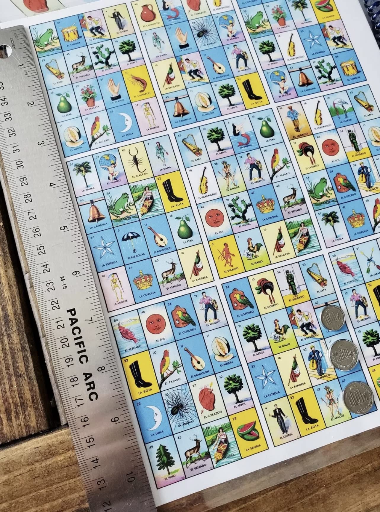 1 Spiral Book Boards Loteria Chalupa Bingo Mexican Toy Family Game New by Border Merchant