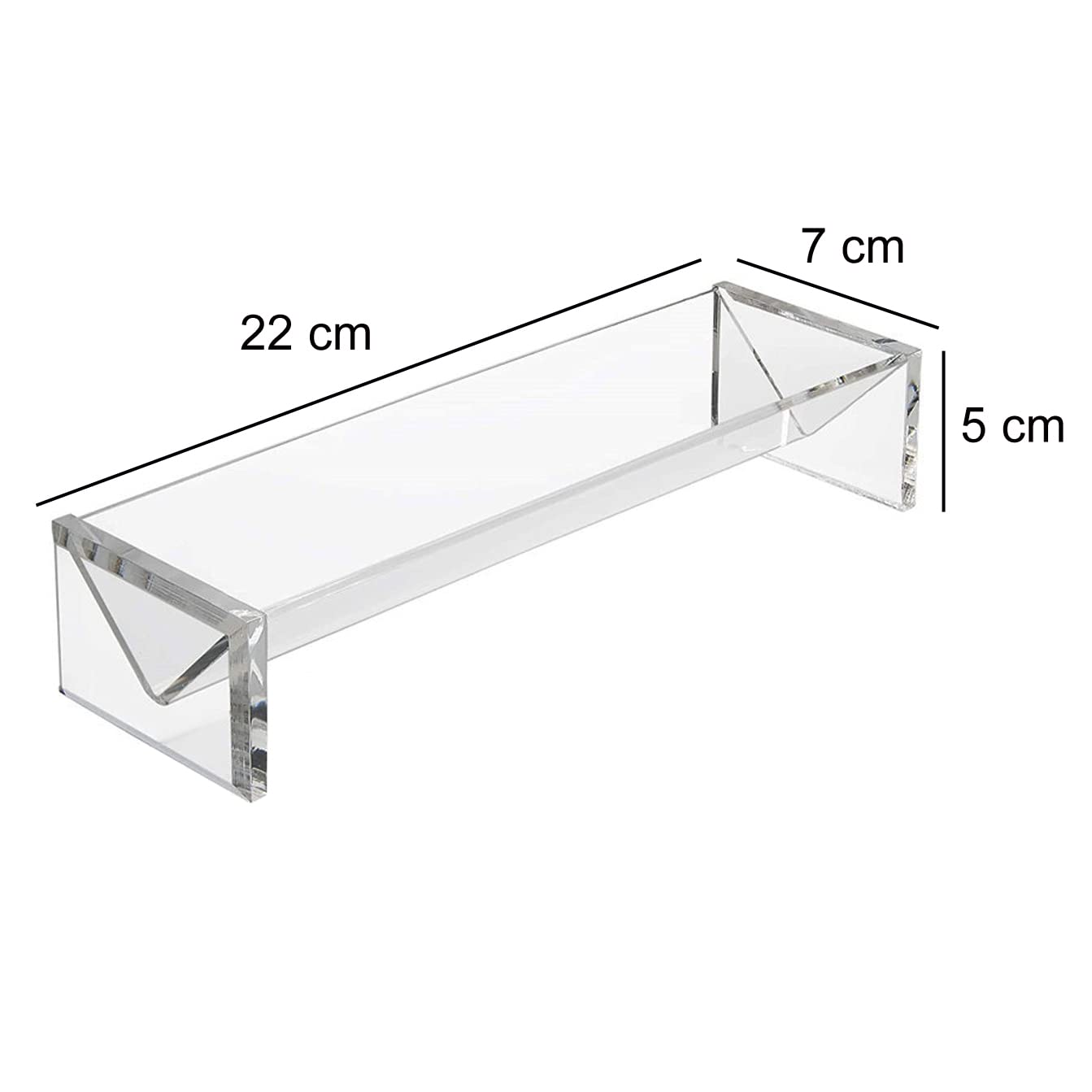 1 Piece Transparent Acrylic Rectangular Cracker Server Tray Dessert Biscuit Storage Holder Tray Food Display Stand (V Style)