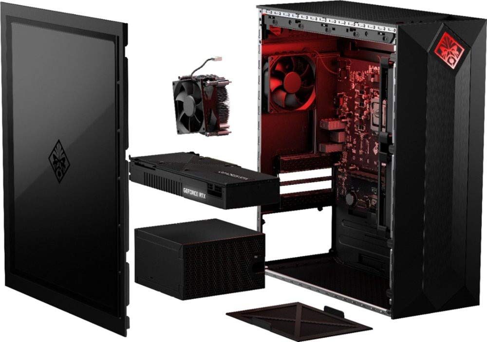 2019 HP Omen Obelisk Gaming Desktop Computer, 8th Gen Intel Hexa-Core i7-8700 up to 4.6GHz, 16GB DDR4 RAM, 2TB 7200 RPM HDD + 256GB SSD, GeForce RTX 2080 8GB, 802.11ac WiFi, Bluetooth 4.2, Windows 10
