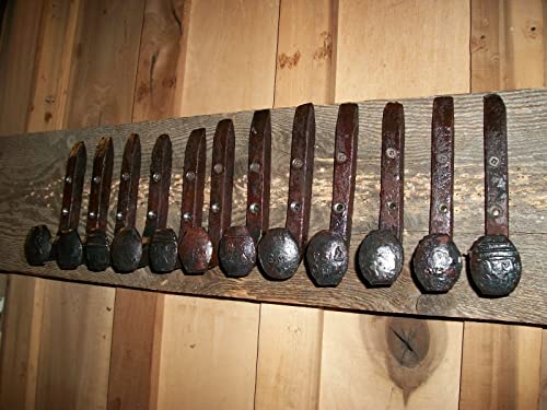 12 Pack 10+2 Antique Horse Tack Hooks Coat Hat Rack Railroad Spikes Barn Hanger
