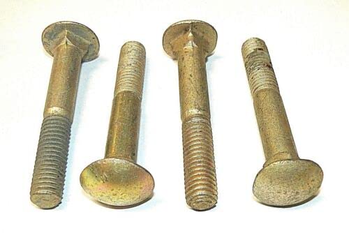 1/2"-13 X 3 1/4" Carriage Bolts - Grade-2 - ZINC Yellow - LOT of 25 Pcs. PT HQ
