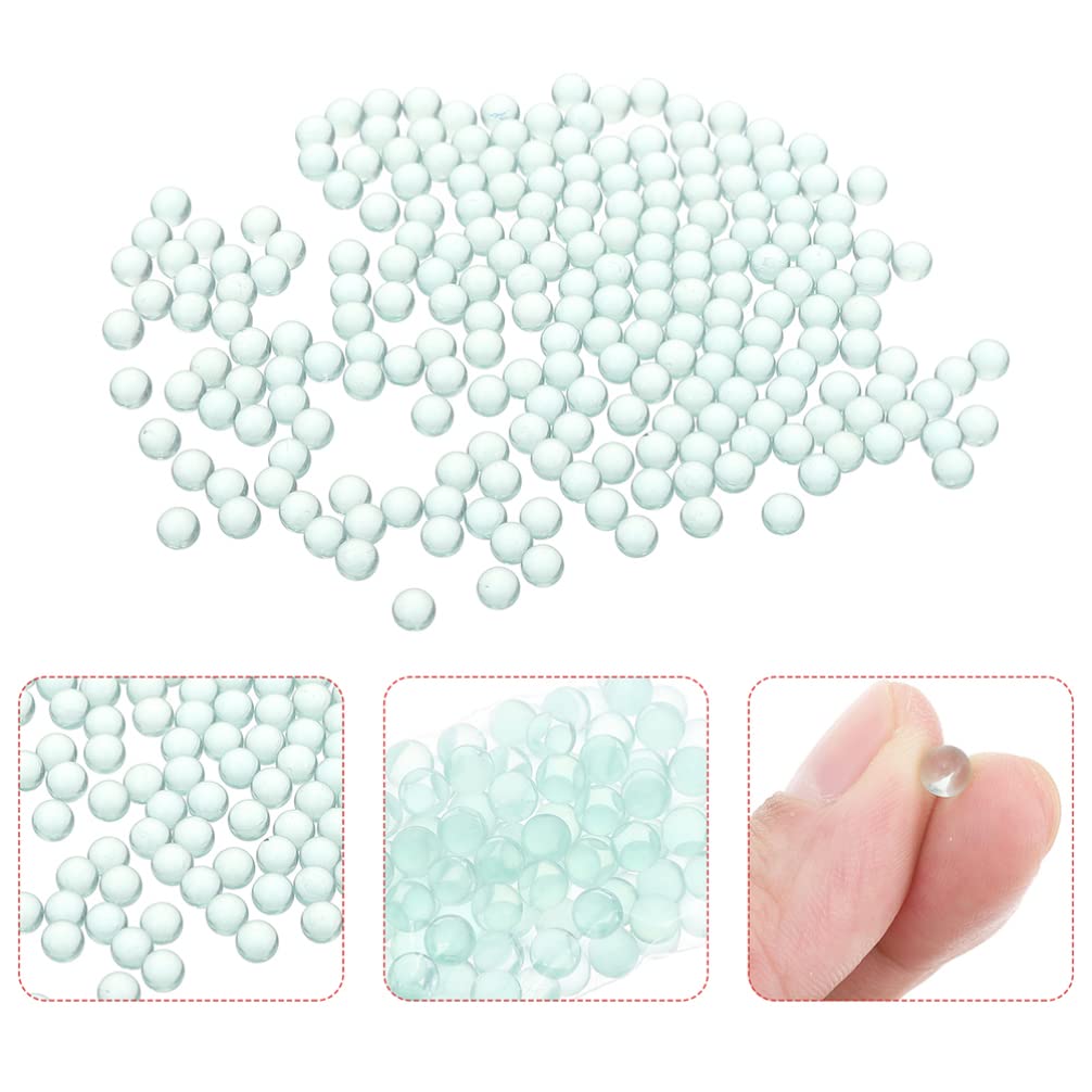 1 Pack Experimental Glass Beads Soda Lime Glass Beads Soda Glass Beads High Precision Glass Bead Round Clear Glass Ball Round Glass Beads High Precision Experimental Supply Mix Set