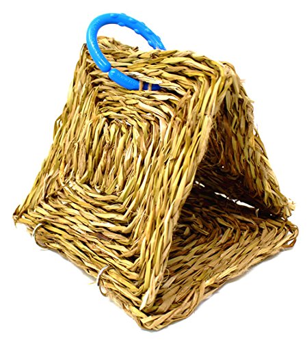 1465 Seagrass Tent hut Bird Toy Parrot cage Toys African Grey Amazon Conure. Quality Product Hand Made in The USA.