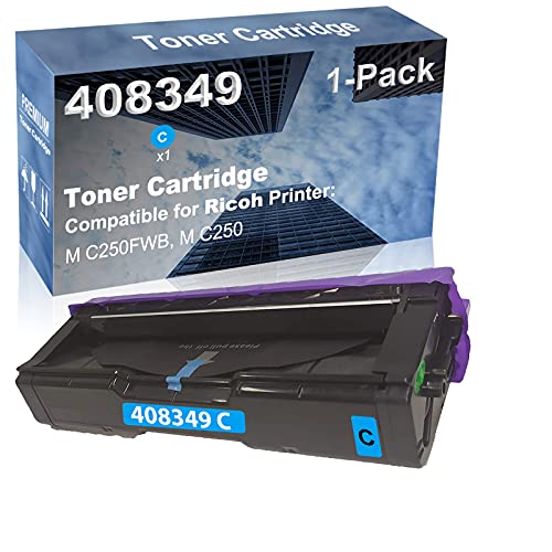 1-Pack (Cyan) Compatible High Yield 408349 Laser Printer Toner Cartridge Used for Ricoh M C250FWB, M C250 Printer