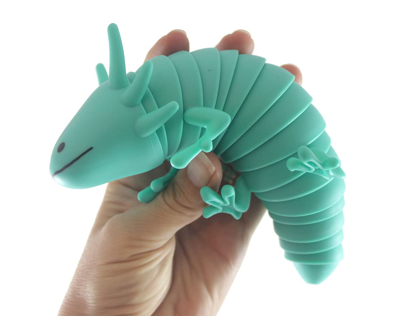 1 Teal Axolotl Fidget - Large Wiggle Articulated Jointed Moving Axolotyl Toy - Unique Gift, Lover, Decoration (1 Teal)