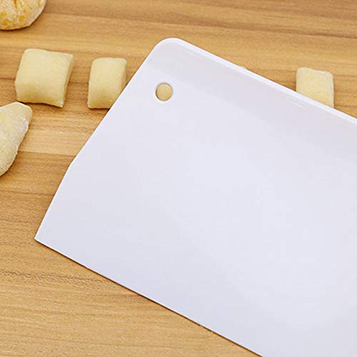 10 Pcs Trapezoidal Dough Scrapers, Hard Plastic Cutters, Food-safe Plastic Dough Cutter, Bench Scraper with Small Hole, Multipurpose Kitchen Gadgets Food Scrapers for Baking Pasta Pastry Pizza Cake